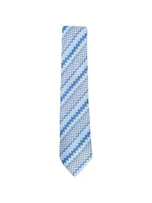 Missoni Patterned Tie - Blue
