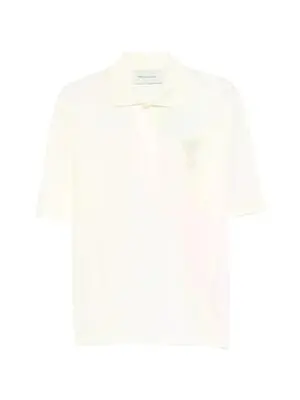 AMI Paris De Coeur Cotton Polo Shirt - Neutrals