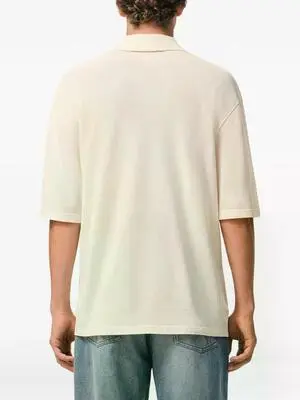 AMI Paris De Coeur Cotton Polo Shirt - Neutrals