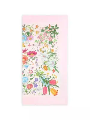 Gucci Floral-print Scarf - Pink