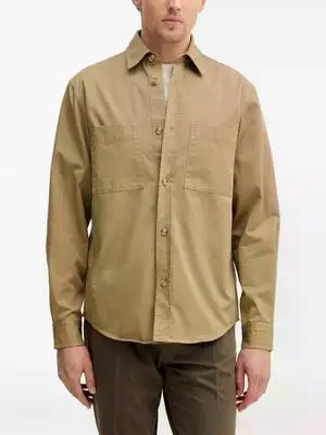 BOSS Buttoned Chest-pocket Shirt - Neutrals