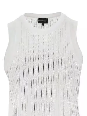 Emporio Armani Perforated Tank Top - White