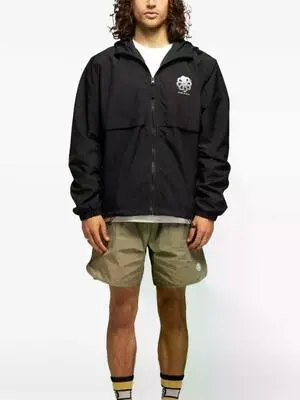 JONSEN ISLAND Hooded Graphic Print Jacket