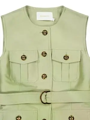 Zimmermann Luna Wool Silk Utility Vest
