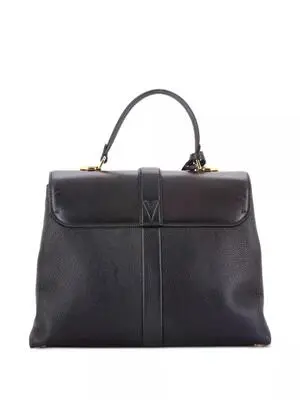 LOUIS VUITTON Rose Des Vents Leather Mm Satchel - Black