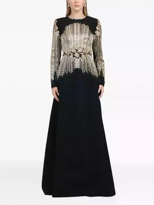 DINA MELWANI Crystal-embellished Maxi Dress