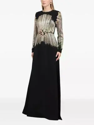 DINA MELWANI Crystal-embellished Maxi Dress