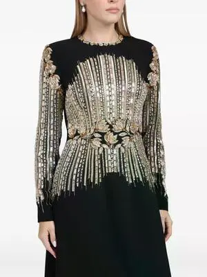 DINA MELWANI Crystal-embellished Maxi Dress