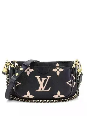 LOUIS VUITTON Multi Pochette Accessoires Bicolor Monogram Empreinte Giant Crossbody Bag - Black