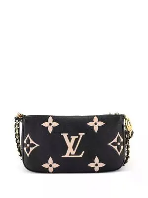 LOUIS VUITTON Multi Pochette Accessoires Bicolor Monogram Empreinte Giant Crossbody Bag - Black