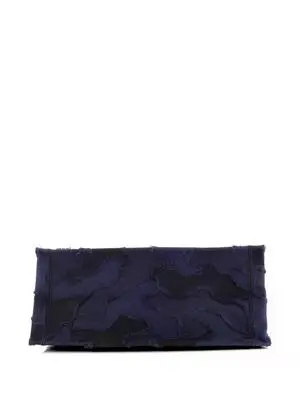 Dior Camouflage Embroidered Canvas Large Book Tote - Black