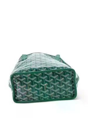 Goyard Anjou Reversible Mini Tote Coated Canvas Satchel - Green