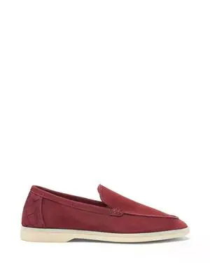 SCAROSSO Ludovica Suede Loafers - Red