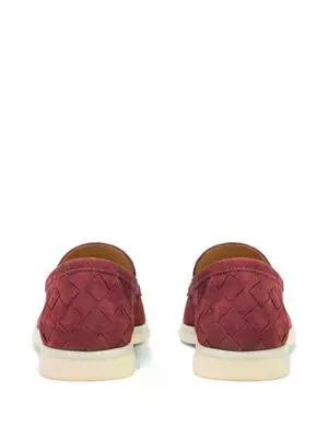 SCAROSSO Ludovica Suede Loafers - Red