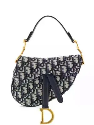 Dior Saddle Handbag Oblique Canvas Mini - Blue