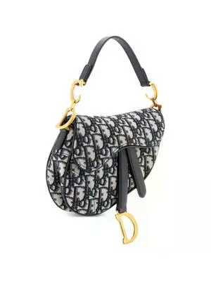 Dior Saddle Handbag Oblique Canvas Mini - Blue