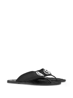 Gucci Riviera Thong Sandals - Black