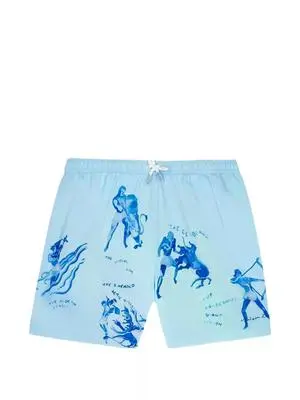 Maison Labiche Ulysse Printed Swim Shorts - Blue