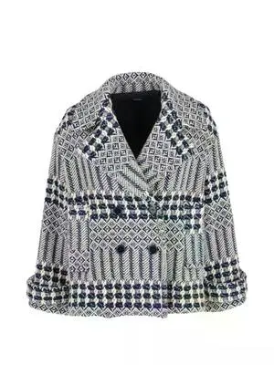 PIOMBO Geometric Double-breasted Jacket