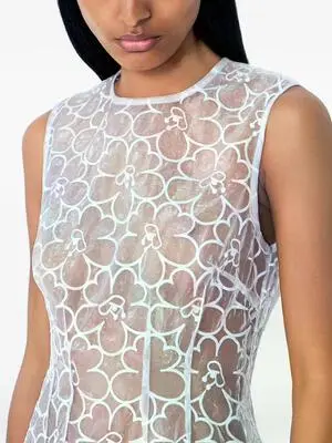 Cecilie Bahnsen Floral Lace Midi Dress