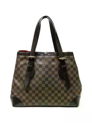 LOUIS VUITTON 2010 Mm Hampstead Checked-pattern Tote Bag