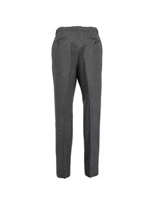 Vintage Drawstring-waist Wool Trousers