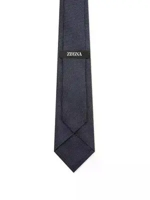 Zegna Polka-dot Neck Tie - Blue