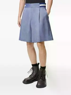 Loewe Logo-embroidered Striped-waist Shorts