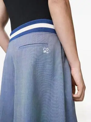 Loewe Logo-embroidered Striped-waist Shorts