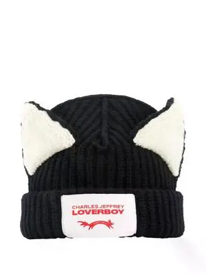 CHARLES JEFFREY Chunky Ears Beanie Hat - Black
