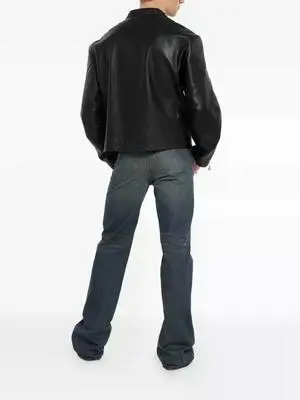 Gucci Horsebit-detail Leather Biker Jacket - Black
