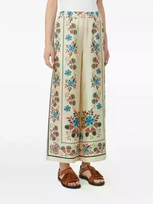 Max Mara Printed Wide Leg Trousers