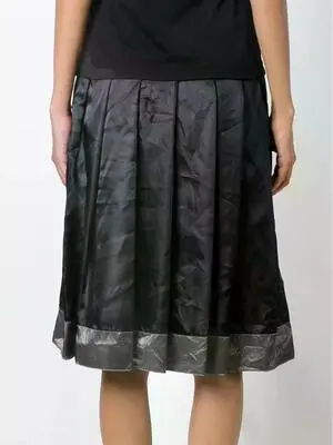 Comme Des Garçons Pleated Two-tone Skirt