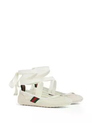 Gucci Shift Ballerinas - White