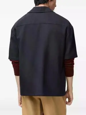 Loewe Short-sleeve Shirt In Wool - Blue