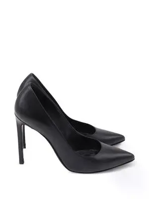 Saint Laurent Anja Pointed-toe Leather Pumps