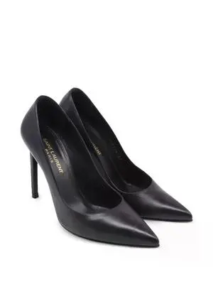Saint Laurent Anja Pointed-toe Leather Pumps