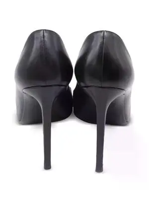 Saint Laurent Anja Pointed-toe Leather Pumps