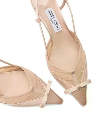 JIMMY CHOO 65mm Afia Heeled Pumps - Neutrals