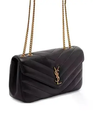 Saint Laurent Loulou Matelassé Medium Shoulder Bag - Black