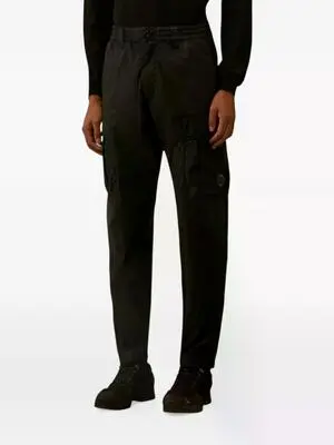 C.P. COMPANY Fili Stretch Elasticated Lens Cargo Pants - Black