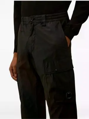 C.P. COMPANY Fili Stretch Elasticated Lens Cargo Pants - Black