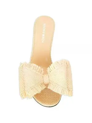 Mach & Mach Fringed Raffia Sandals