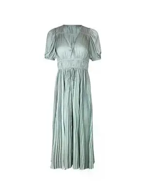 Ulla Johnson Audra Pleated Dress - Green