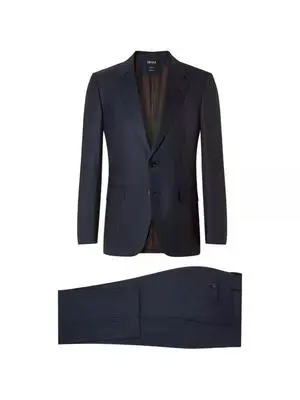Zegna Striped Wool Suit - Blue