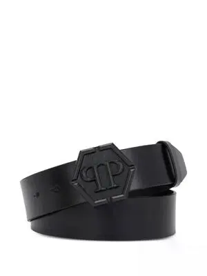Philipp Plein Leather Belt With Hexagon Detail