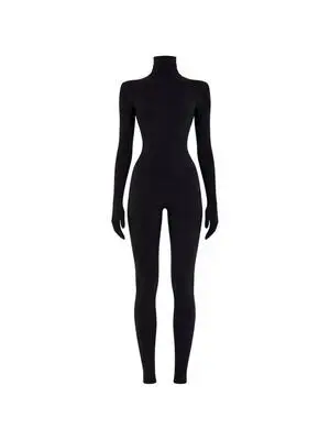 Norma Kamali Turtleneck Long-sleeved Jumpsuit - Black