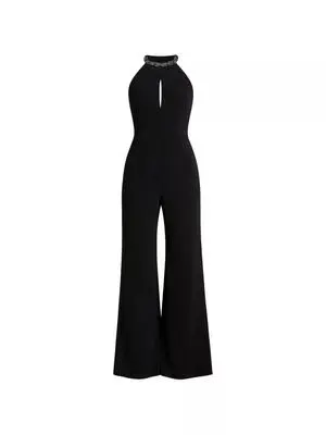 Pinko Embellished-neck Jumpsuit - Black