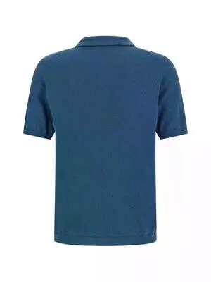 ROBERTO COLLINA Buttoned Polo Shirt - Blue