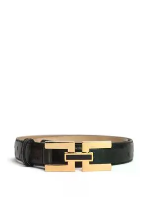 Elisabetta Franchi Logo Buckle Belt - Black